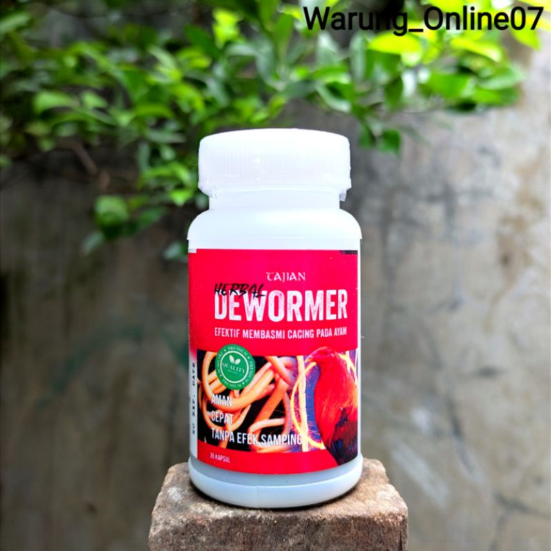 Jual Obat Cacing Dewormer Tajian 35 Kapsul - Obat Cacing Ayam Herbal ...