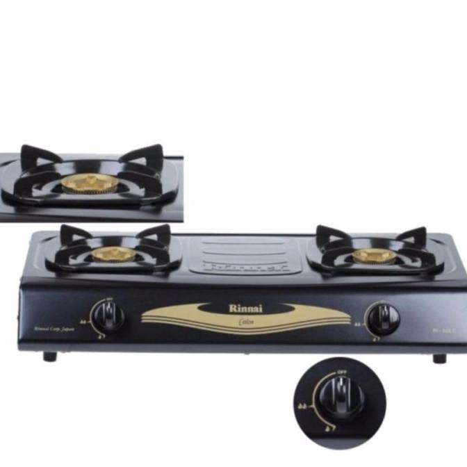 Jual TERMURAH RINNAI KOMPOR GAS 2 TUNGKU RI-522C - HITAM API BIRU ...