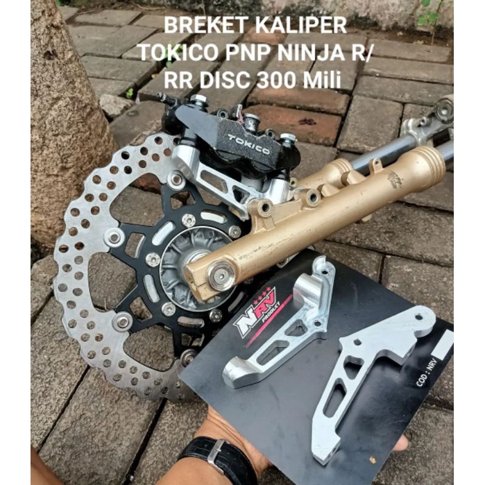 Jual braket Kaliper Tokico Disk 300 PNP Shok Ninja RR & R CNC T6 Asli ...