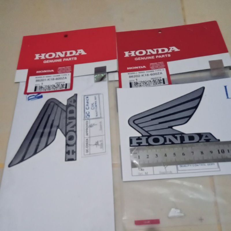 Jual sticker stiker logo lambang sayap honda 100mm mark wing 100mm type ...