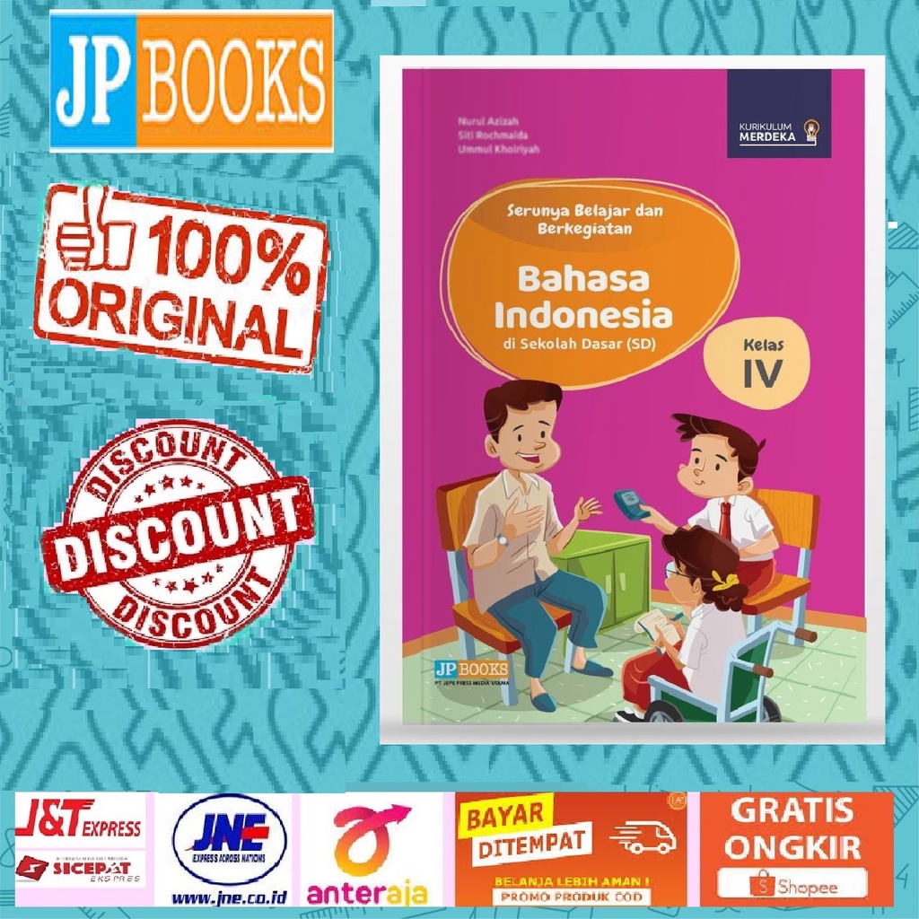 Jual Buku Kurikulum Merdeka Bahasa Indonesia SD Kelas 4 - Jp Books (Buku Pendamping) | Shopee ...