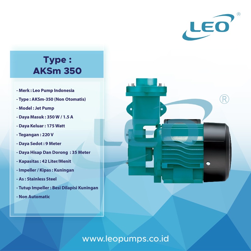 Jual Leopump - Pompa Air Leo AKSm 350 (Non Otomatis) | Shopee Indonesia