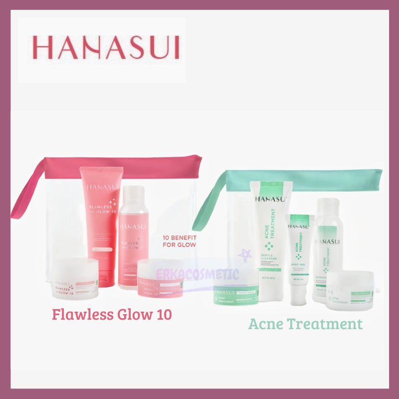 Jual HANASUI SKIN CARE FLAWLESS GLOW 10 | ACNE TREATMENT SET | Shopee ...