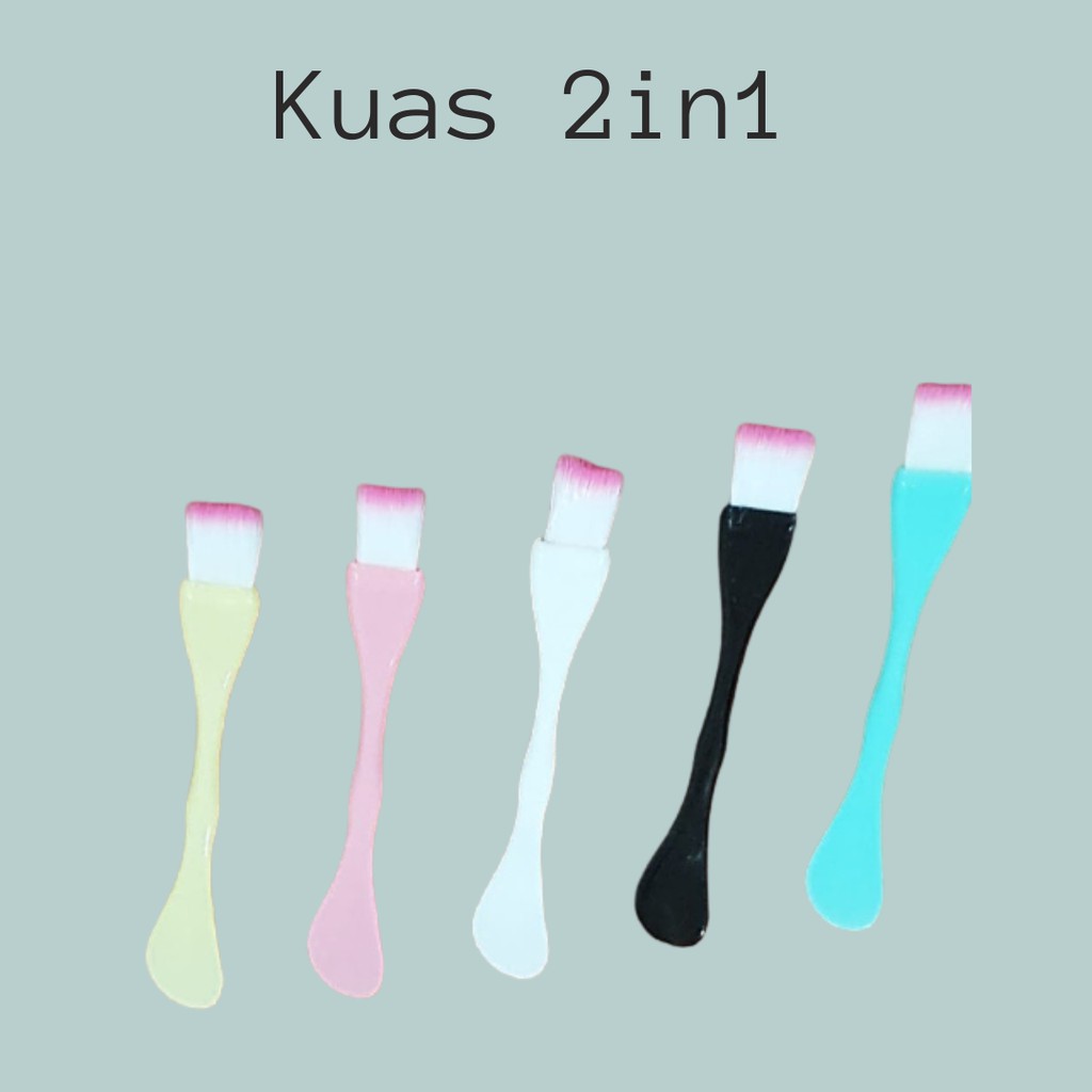 Jual KUAS MASKER 2 IN 1 KUAS MASKER 2 FUNGSI KUAS DAN SPATULA | Shopee ...