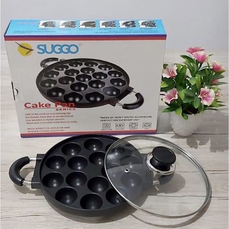 Jual Cetakan Kue Suggo Cetak Takoyaki 15 Lubang Cembung Teflon Anti ...