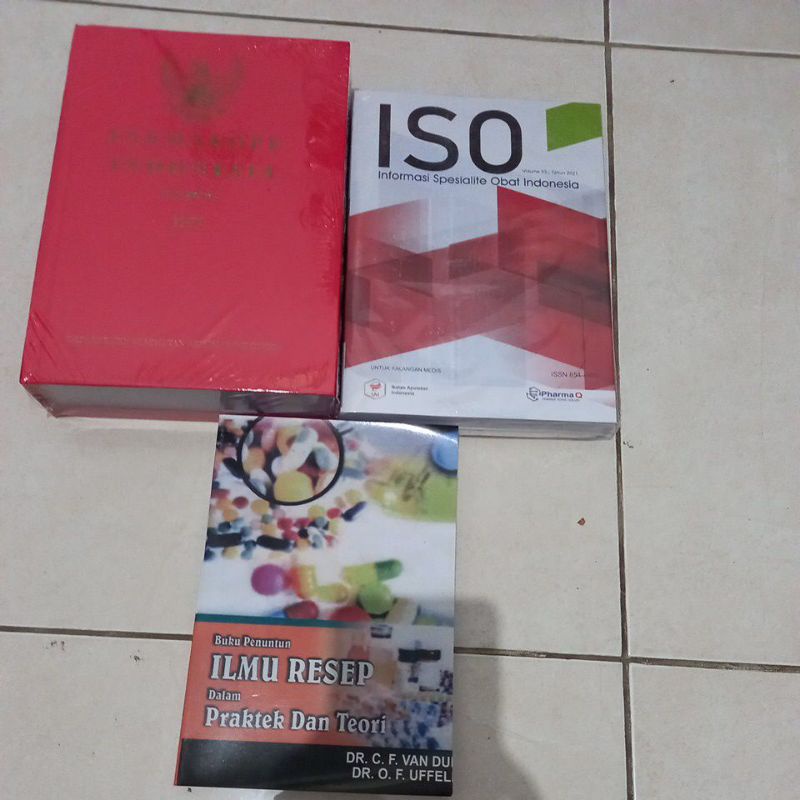 Jual TIGA BUKU FARMASI " FARMAKOPE EDISI 3, ISO , DAN ILMU RESEP" | Shopee Indonesia