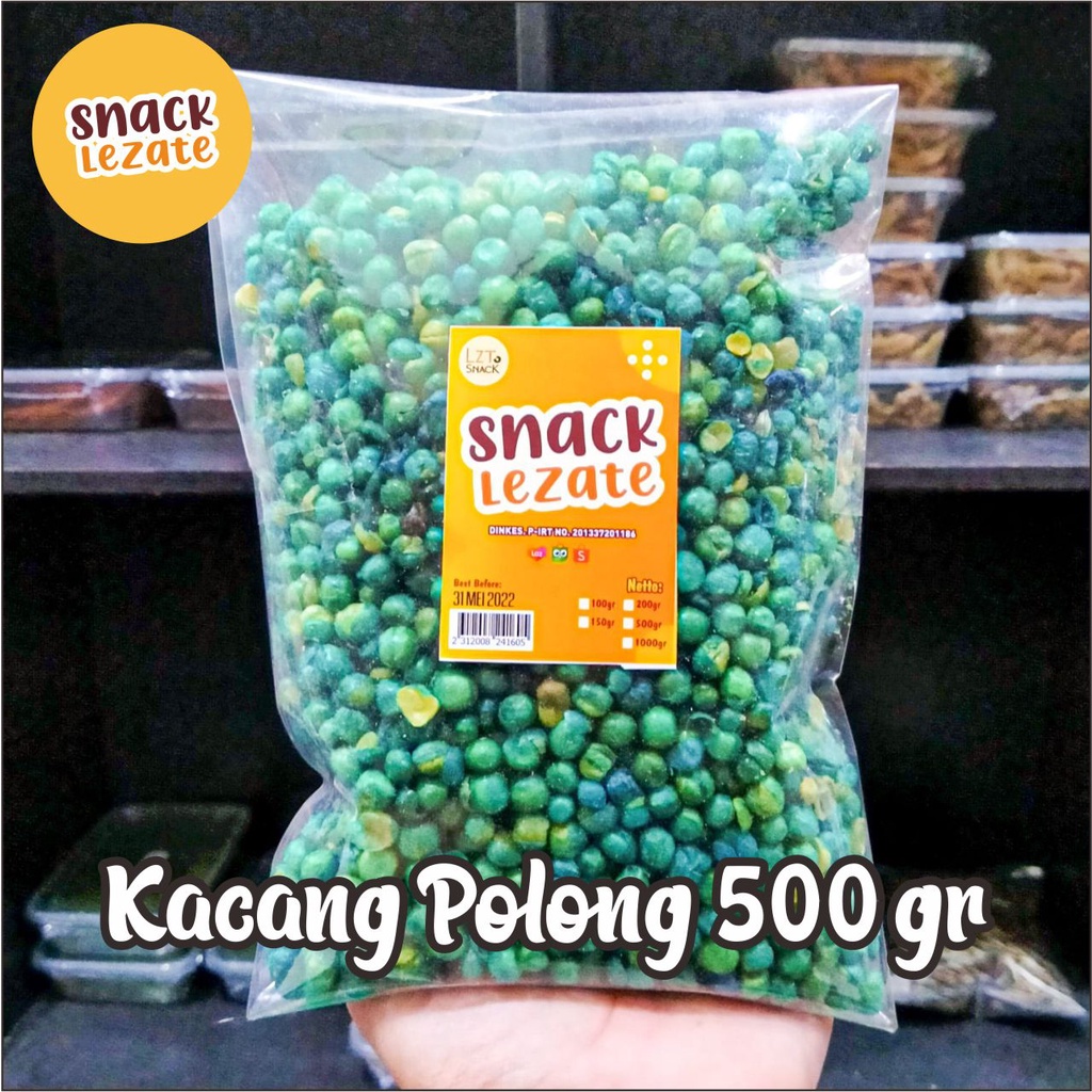Jual Sedap Snack - Kacang Polong Hijau 500gr Gurih Asin / Kacang Kiloan ...