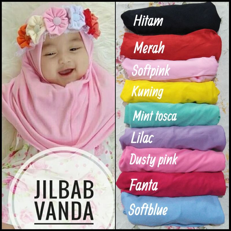 Jual jilbab bayi/anak bando tila bunga princess usia 0-2th || Hijab ...
