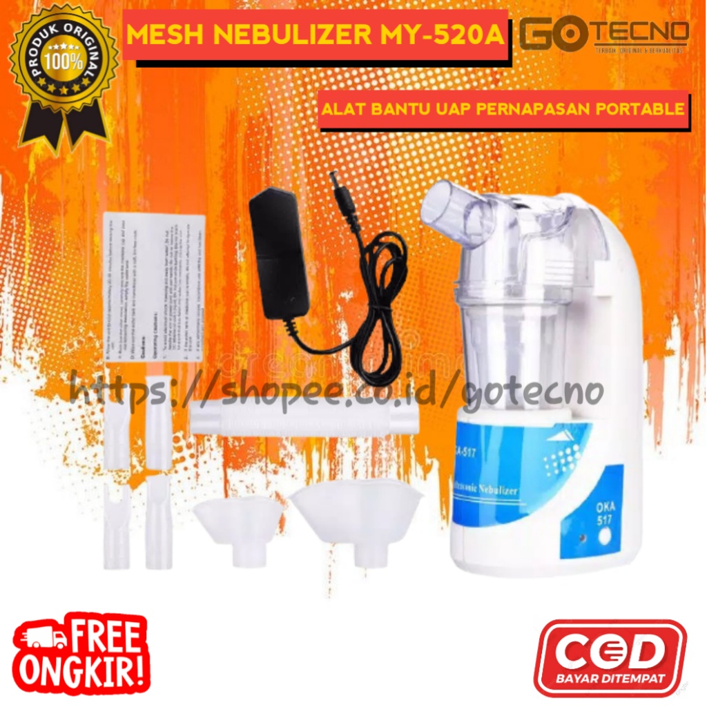 Jual Mesh Nebulizer Portable Ultrasonic MY-520A Alat Bantu Terapi Uap Pernafasan Pernapasan Anak ...