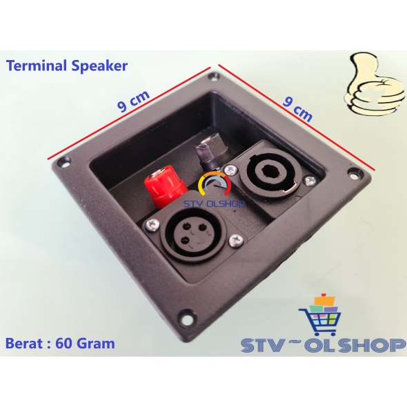 Jual Terminal Speaker kotak silver 3 in 1 | Shopee Indonesia