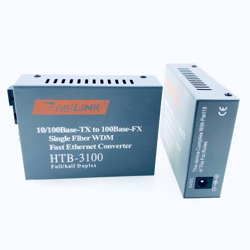 Jual HTB-3100 Fiber Optic Optical Media Converter Netlink 10/100Mbps ...