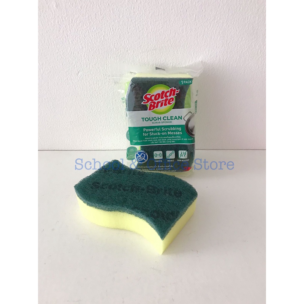 Jual 3M Scotch-Brite Tough Clean Scrub Sponge / Sabut Spons Cuci Piring ...
