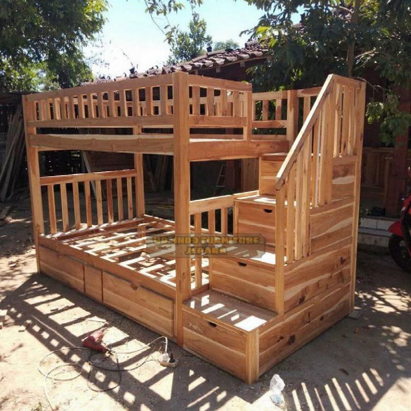 Jual ranjang tangga besar dipan tingkat laci tempat tidur murah bahan ...
