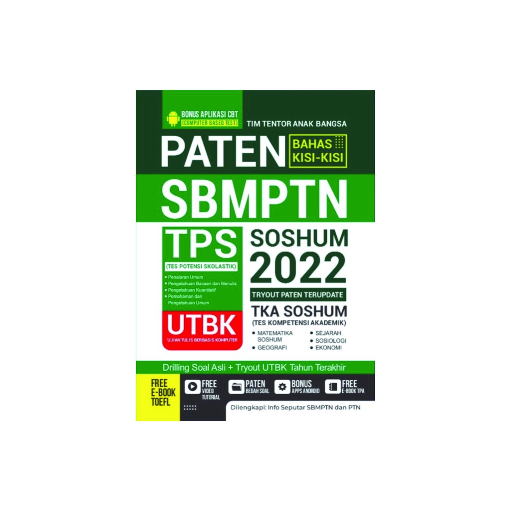 Jual BUKU SBMPTN UTBK SOSHUM 2022 PATEN BAHAS KISI-KISI SBMPTN SOSHUM 2022 | Shopee Indonesia