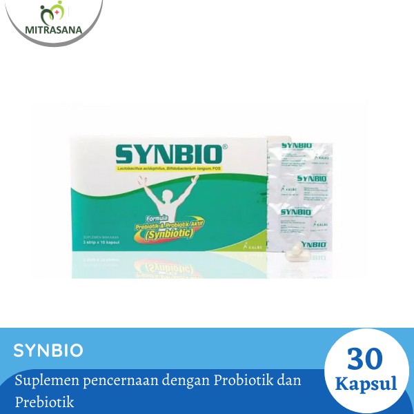 Jual Synbio 30 Kapsul Suplemen Probiotik dan Prebiotik Dewasa | Shopee ...