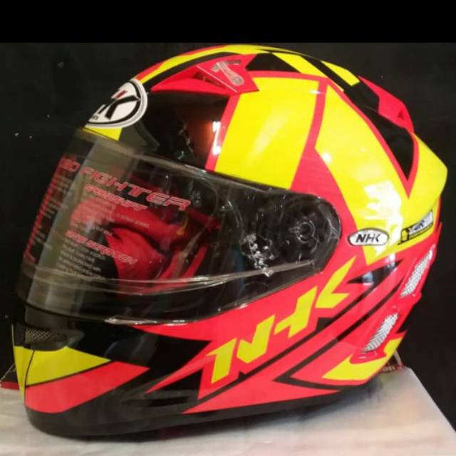 Jual Helm NHK Gp pro Airfit Black Yellow Fluo Gppro Fullface | Shopee ...