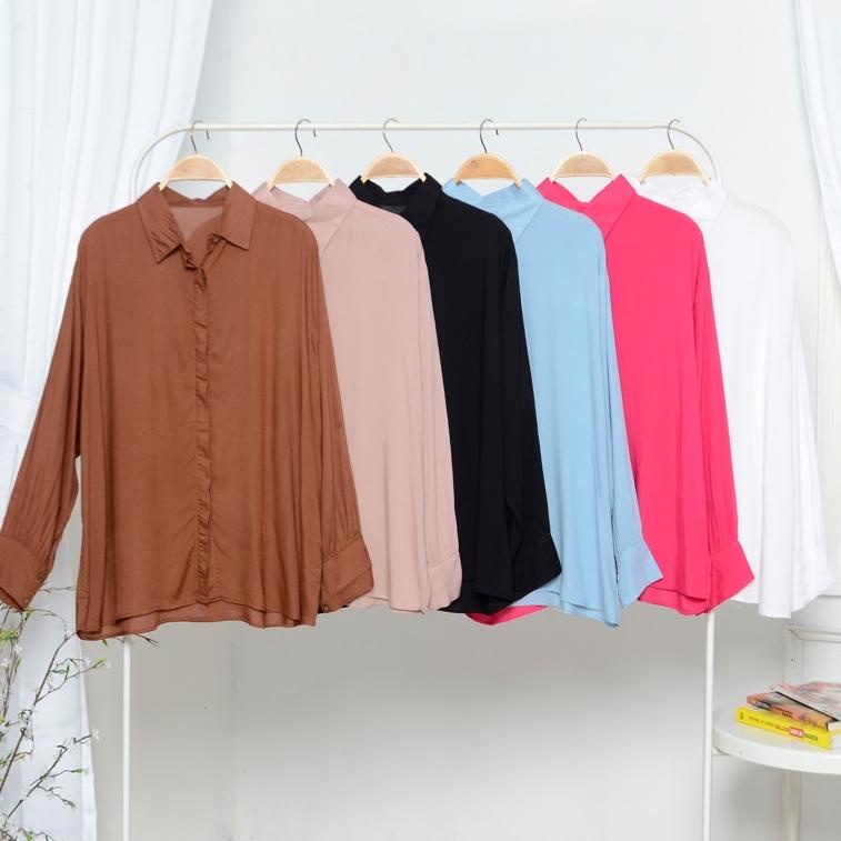 Jual KEMEJA BASIC RAYON (KODE 5742) | Shopee Indonesia