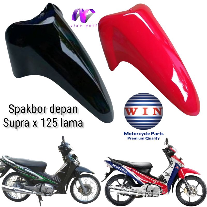 Jual spakbor depan supra x 125 lama 2005 2006 hitam atau merah merk win ...