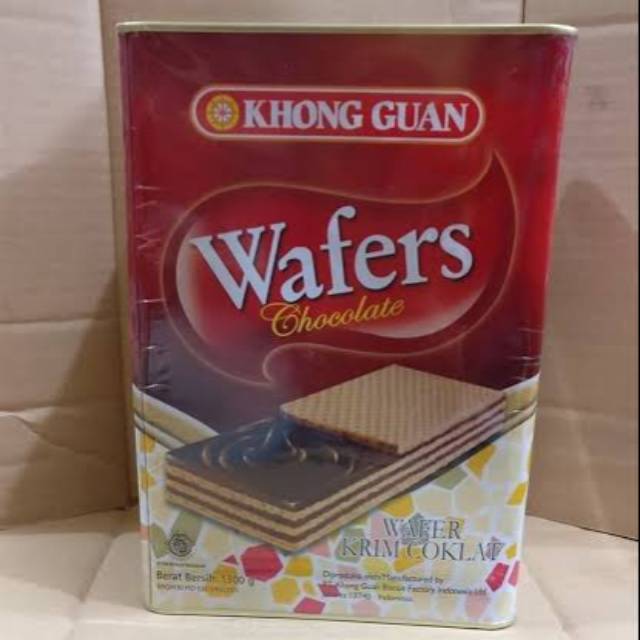 Jual Khong Guan Waffer Chocolate Kaleng 1300gr exp 2025 / Khong Guan ...