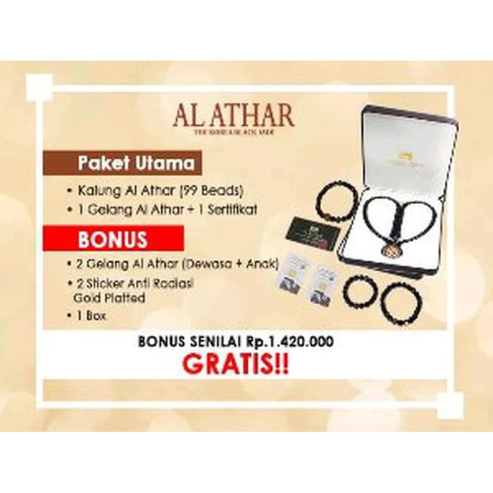 Jual New! AL ATHAR kalung dan tasbih kesehatan original made in korea | Shopee Indonesia
