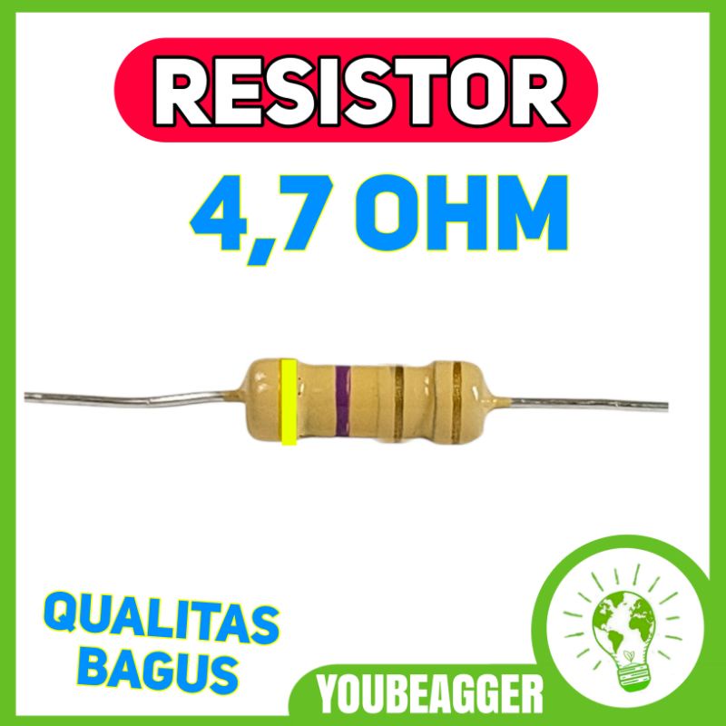 Jual Resistor 4.7 ohm 1/2 watt | Shopee Indonesia