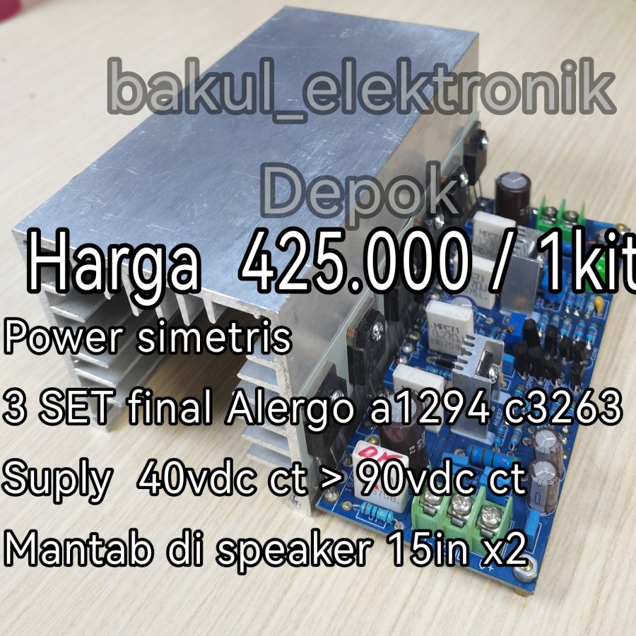 Jual POWER AMPLIFIER 300W SIMETRIS 90VDC CT kit jadi full | Shopee ...