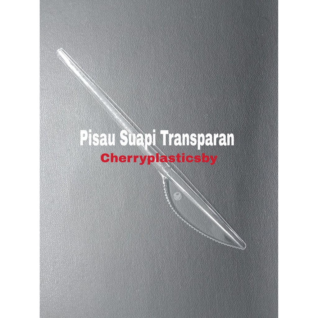 Jual Pisau Suapi Bening/Hitam Transparan 100pc | Shopee Indonesia