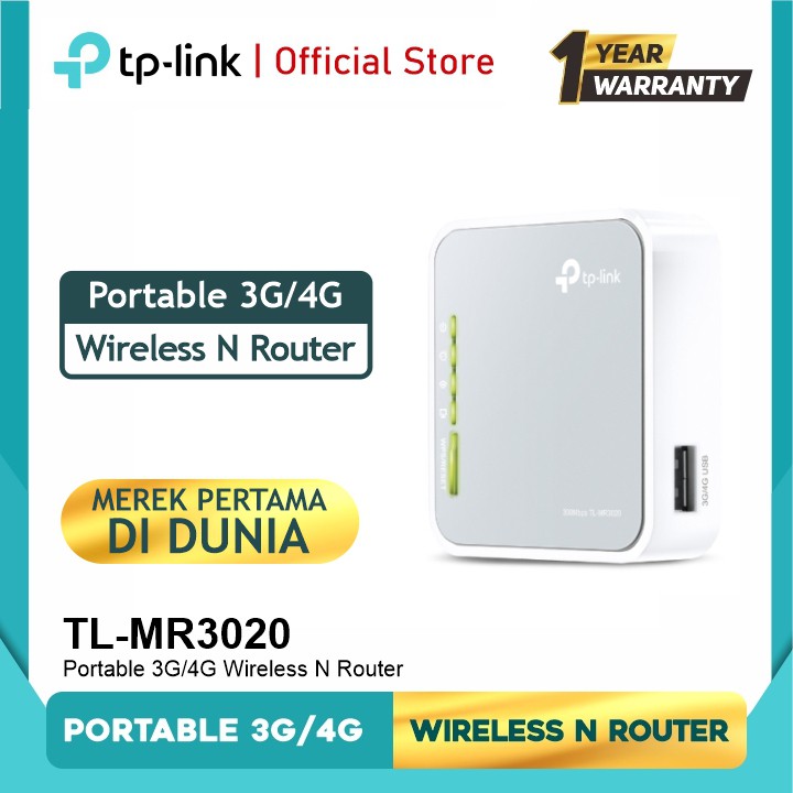 Jual TP-LINK TL-MR3020 Portable 3G/4G Wireless N Router - White MR3020 ...