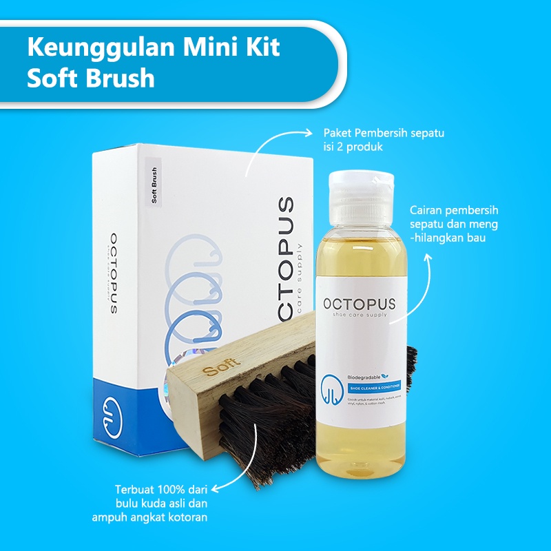 Jual Octopus Shoe cleaner Paket Pembersih Sepatu Sabun cuci sepatu ...