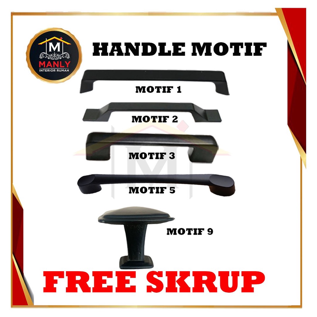 Jual Handle Handel BLACK Tarikan Laci Hitam Minimalis Modern Bulat ...