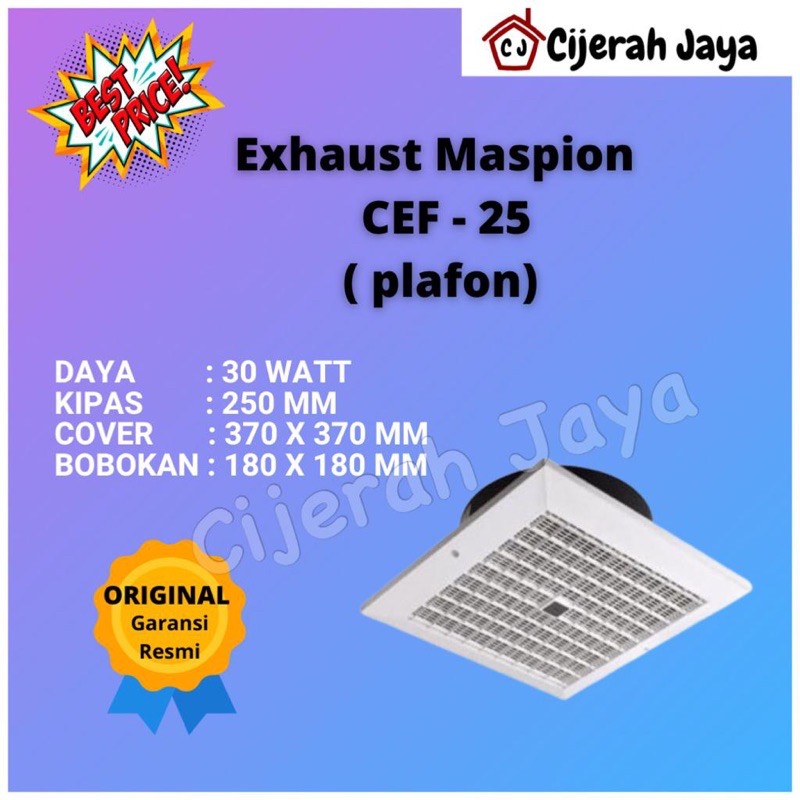 Jual EXHAUST Maspion CEF 25 Exhaust Ceiling Ventilating Fan 10 inch ...