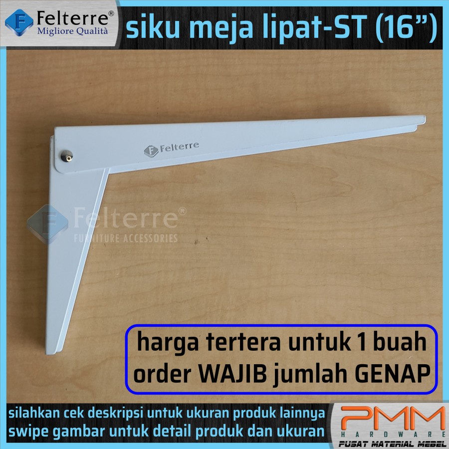 Jual siku meja lipat ST 16" FELTERRE | folding hinge table engsel ...