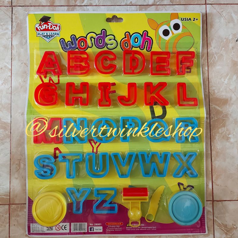 Jual Mainan edukasi anak fundoh fun doh words word huruf alphabet ...