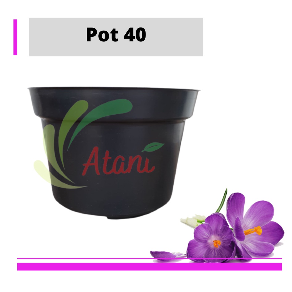 Jual Pot Bunga 40cm Hitam Pot Tanaman Hias Pot Jumbo 40 50 60 Cm Murah ...