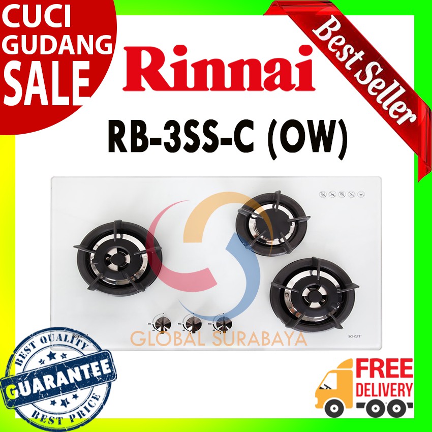 Jual Rinnai Kompor Tanam Gas 3 Tungku - RB 3SS C (OW) | Shopee Indonesia