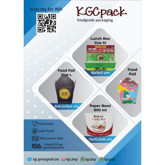 Jual Custom / Cetak Paper Bowl / Lunch Box / Food Tray / Food Pail ...