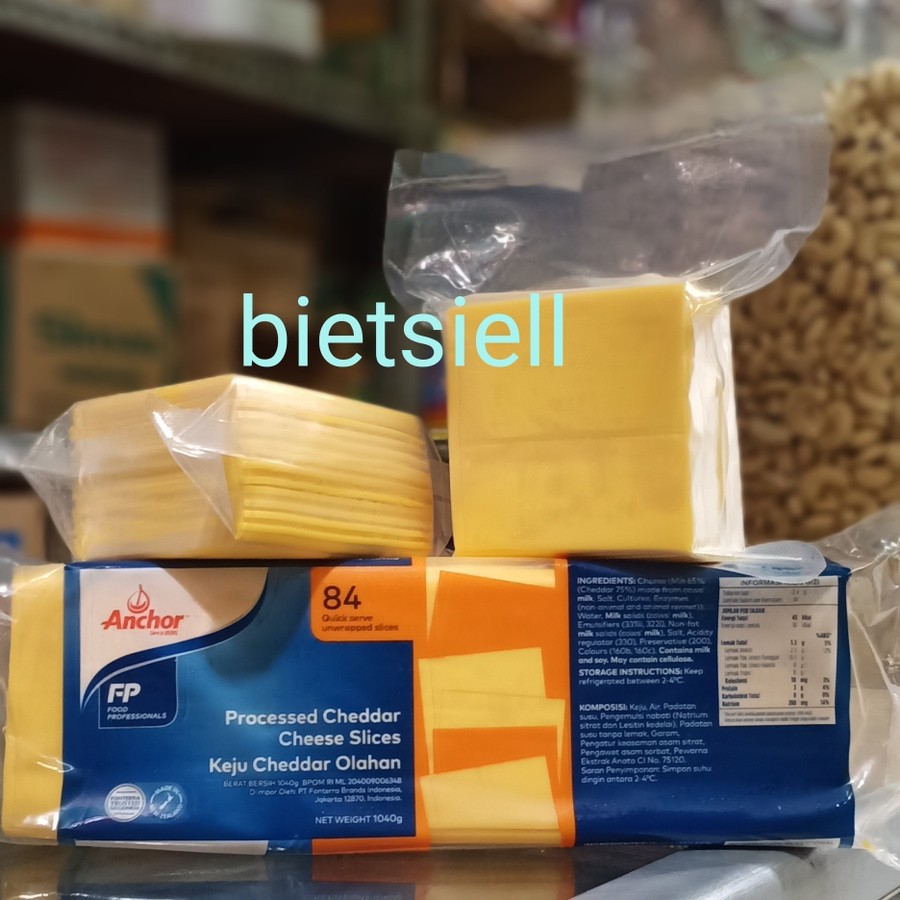 Jual anchor red cheddar slice repack 28 pcs keju lembar orange | Shopee ...