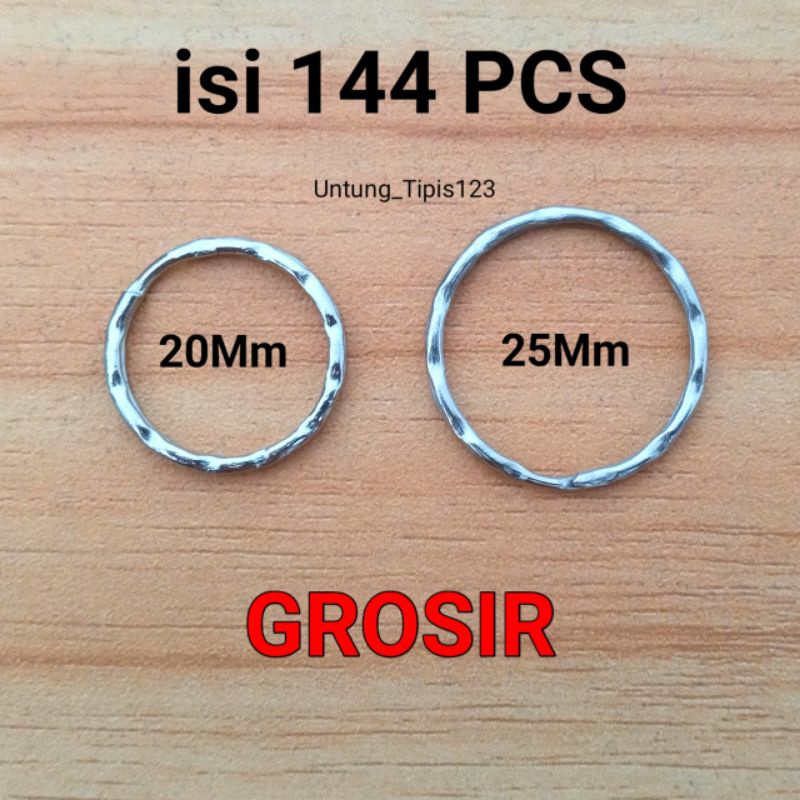 Jual Ring Ganci uk 25 mm isi 144 Pcs Model double Ring Kembang Ring ...