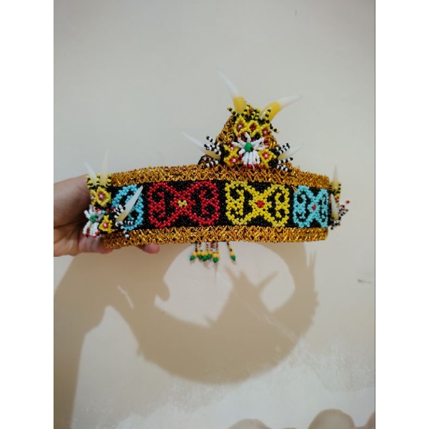 Jual topi mahkota etnik dayak Borneo aksesoris pakaian adat dayak ...