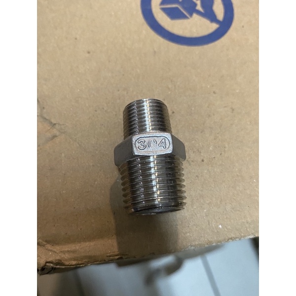Jual Double Nepel Reducer 3/4” X 1/4” Inch Stainless 304 | Shopee Indonesia