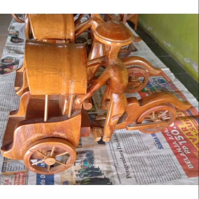 Jual BECAK KAYU JATI | Shopee Indonesia