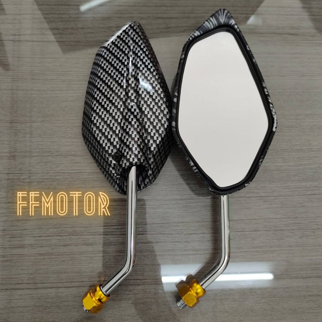 Jual Spion Carbon Jupiter Nmax Mio Aerox 125z Sporty r Tangkai Chrome ...