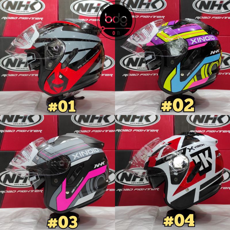 Jual HELM NHK R1 MOTIF CORAK TERBARU ORIGINAL Half Face | Shopee Indonesia