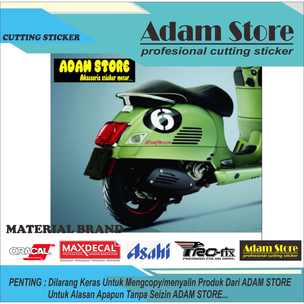 Jual sticker motor vespa sticker cutting motor vespa Promo sticker ...