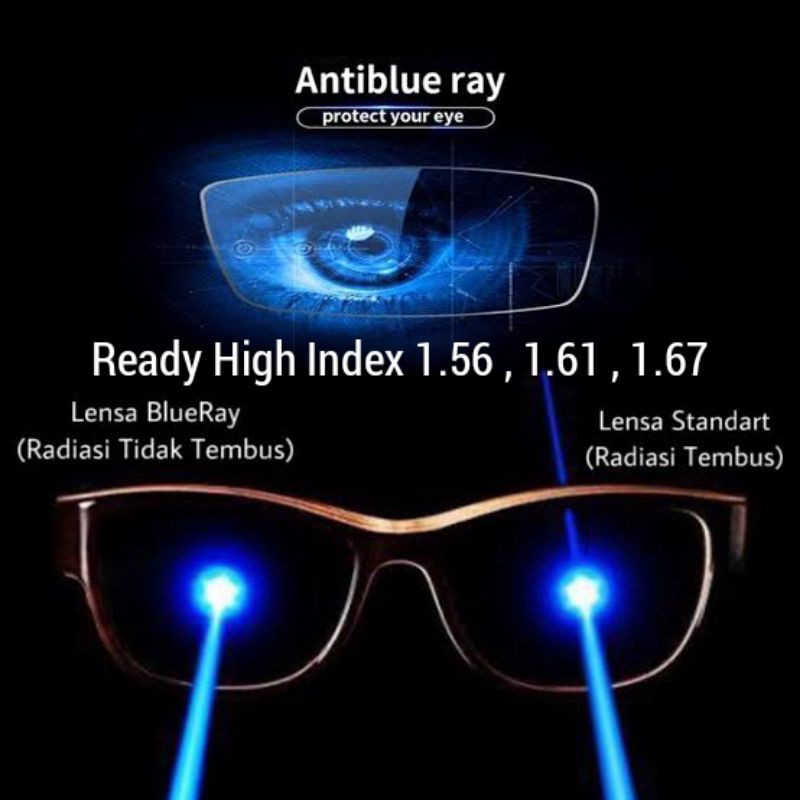 Jual Pasang / Pembuatan LENSA BLUERAY Bluray Blu-ray Hi Index 1.56, 1. ...