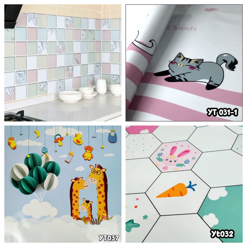 Jual Wallpaper Dinding Dapur Sticker Pelindung Tembok Dapur Anti Panas ...