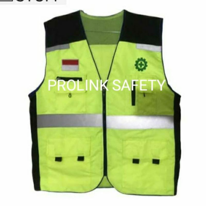 Jual ROMPI SAFETY HIJAU STABILO KOMBINASI HITAM BAHAN TASLAN | Shopee ...