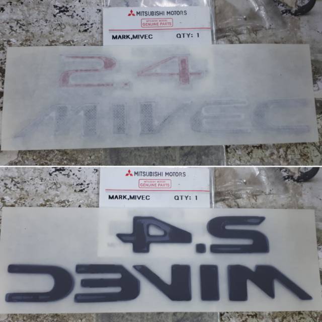 Jual Emblem Sticker 2.4 Mivec Asli Mitsubishi Grandis | Shopee Indonesia