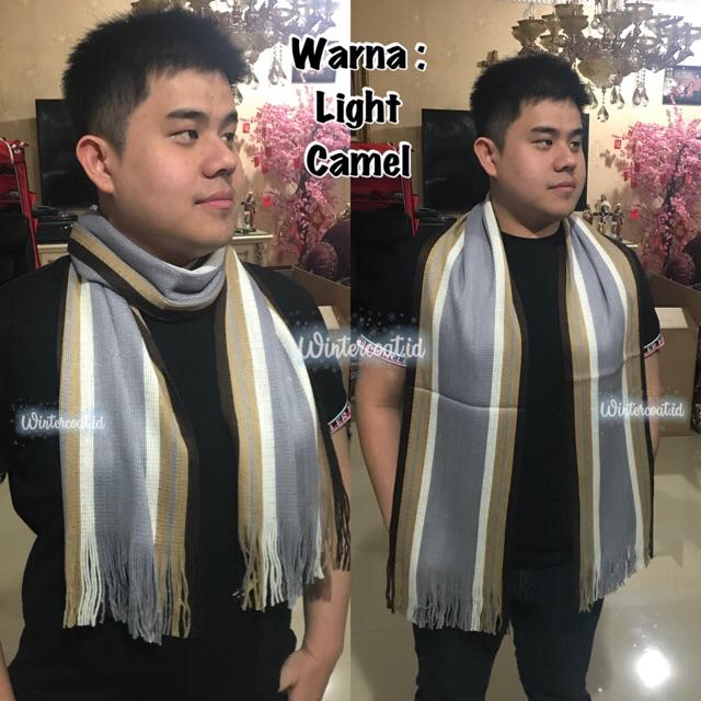 Jual READY INDONESIA Syal Rajut Pria Aldi Men scarf winter cowok ...