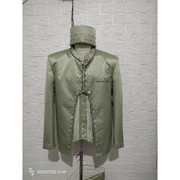 Jual Beskap model kancing tiga warna sage bisa cod | Shopee Indonesia